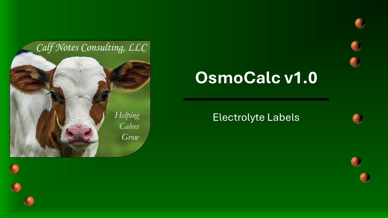 Electrolyte Labels - Calf Notes Tools