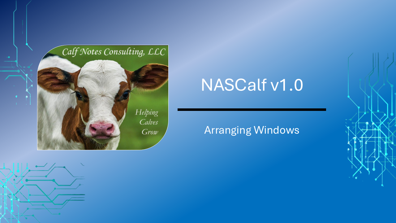 Arranging Windows - Calf Notes Tools
